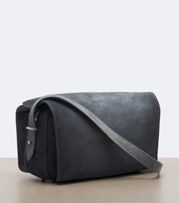 Balenciaga Le 7 Medium Suede Shoulder Bag