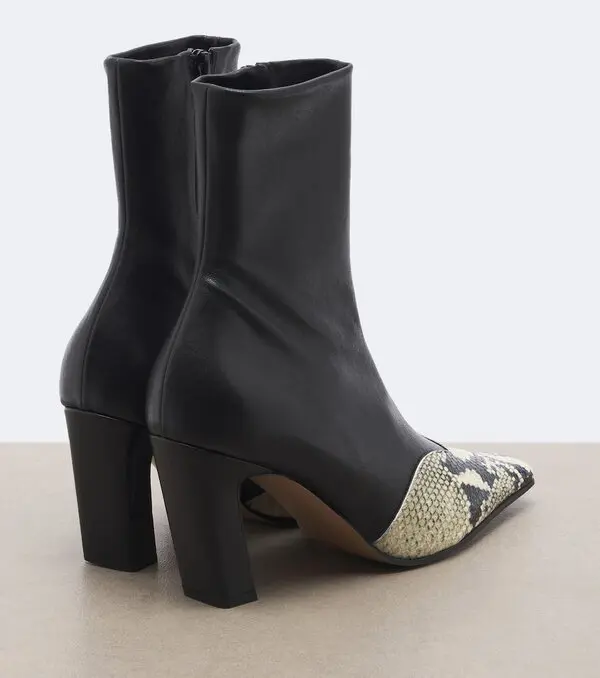 Khaite Nevada Leather Ankle Boots