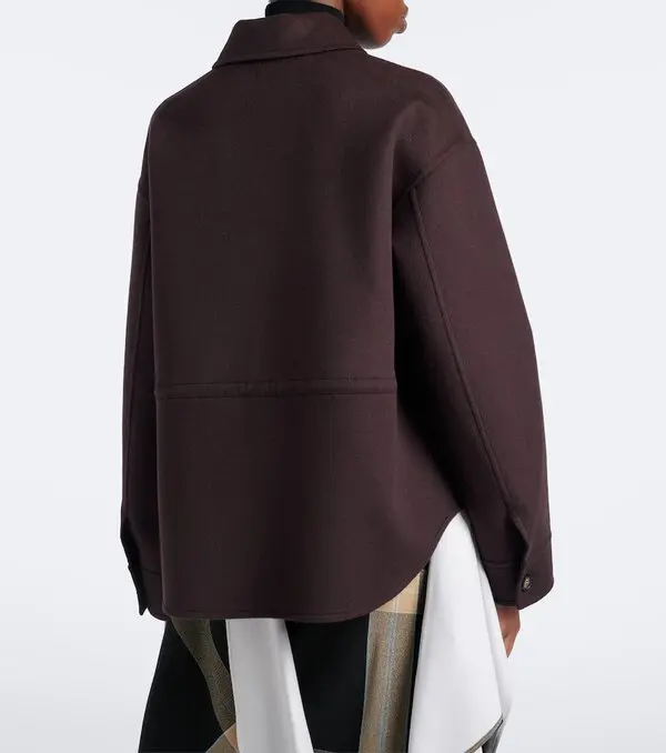Loewe Leather-trimmed Wool And Cashmere Jacket