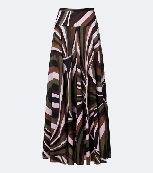 Emilio Pucci Iride Cotton Muslin Maxi Skirt