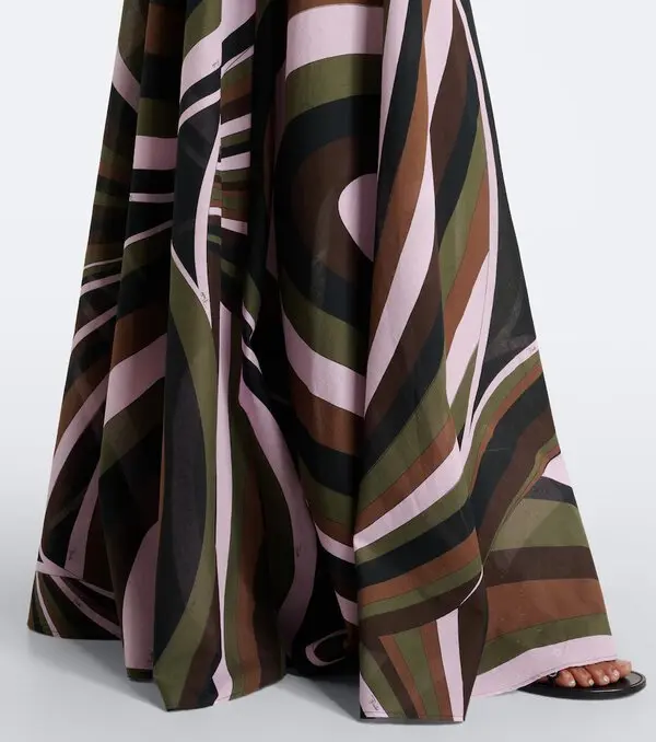 Emilio Pucci Iride Cotton Muslin Maxi Skirt