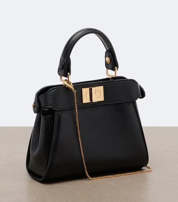 Fendi Peekaboo® Mini Leather Top-handle Bag