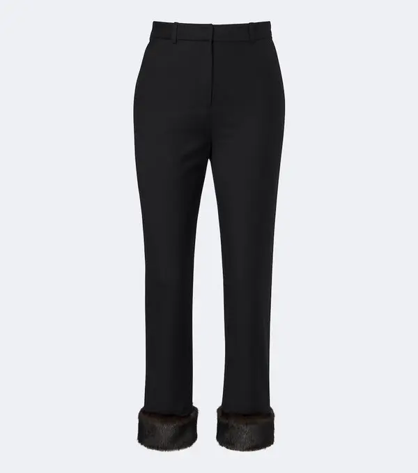 Loulou De Saison Haden Cropped Virgin Wool Slim Pants