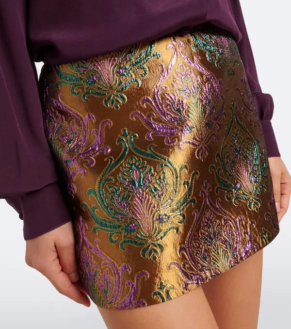 Retrofete Delphira Brocade Miniskirt