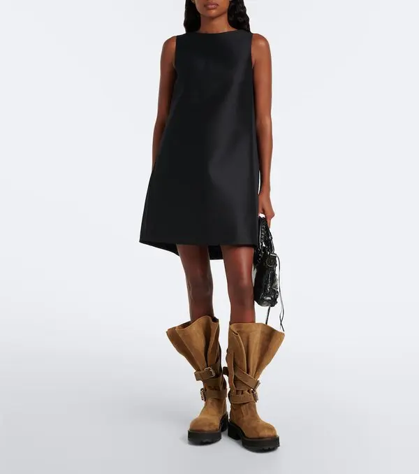 Balenciaga Venom Suede Biker Boots