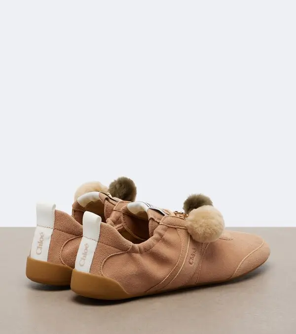 Chloé Kick Suede Sneakers - Brown