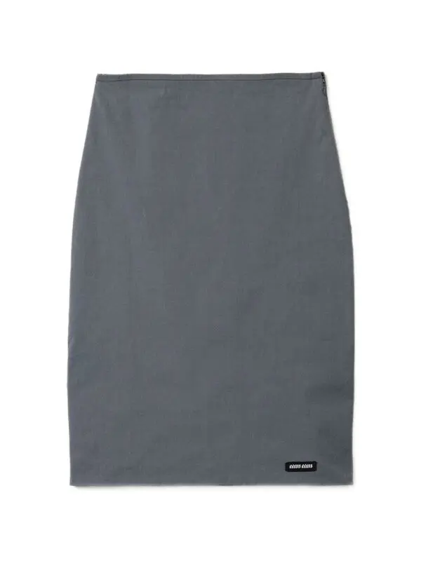 Miu Miu Stretch Cotton Midi Skirt