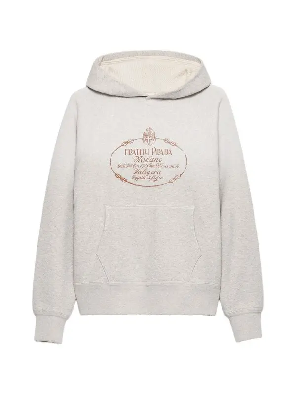 Prada Logo Cotton Hoodie
