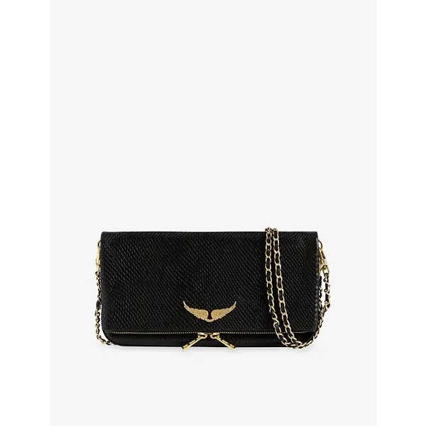 Zadig&Voltaire Rock Soft Wild Leather Clutch Bag