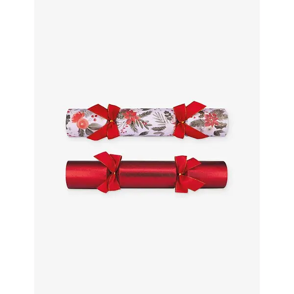 SELFRIDGES EDIT Glitter Poinsettia Christmas Crackers Box Of Six