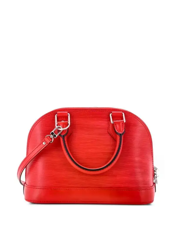 LOUIS VUITTON Alma Handbag Epi Leather Bb Satchel - Red