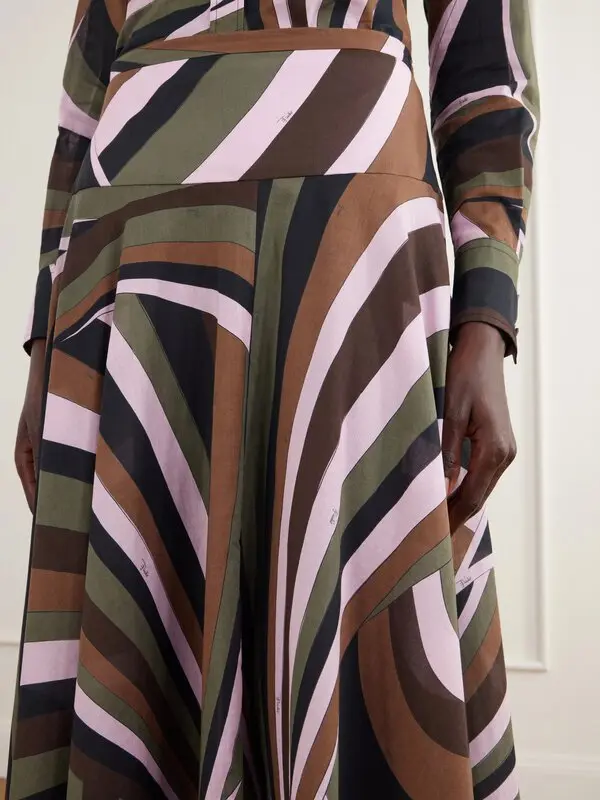 Emilio Pucci Printed Cotton-muslin Maxi Skirt