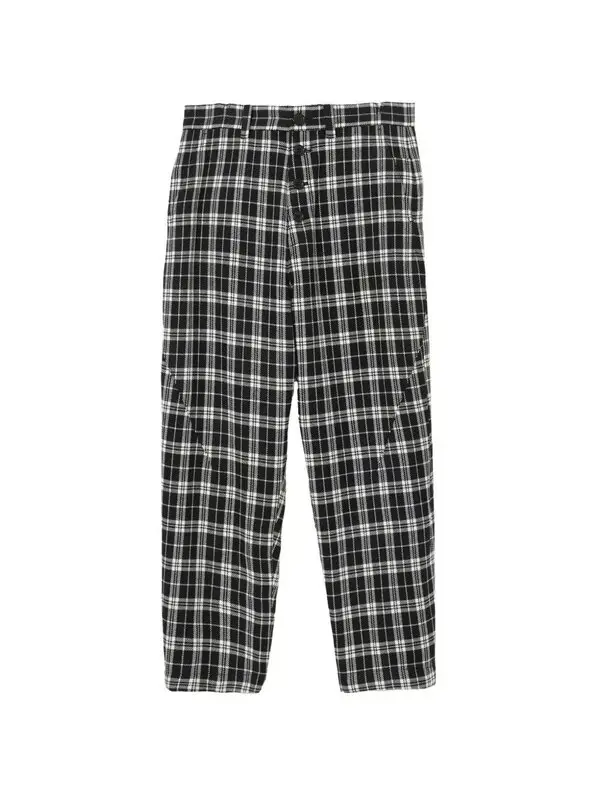 Undercover Check-pattern Belt-loop Trousers