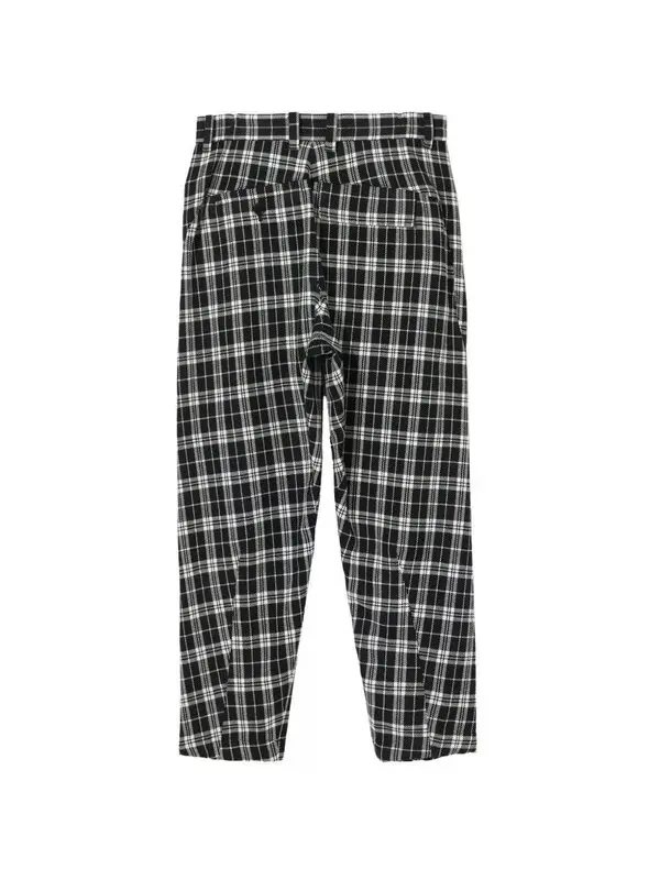 Undercover Check-pattern Belt-loop Trousers