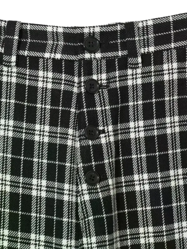 Undercover Check-pattern Belt-loop Trousers