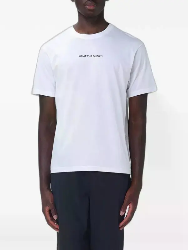 SAVE THE DUCK Slogan-print Cotton T-shirt - White