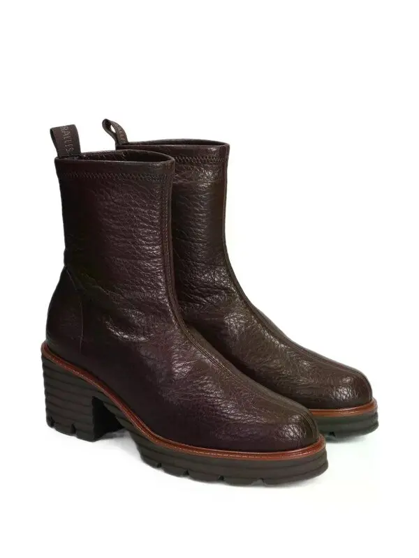 PEDRO MIRALLES Grained-leather Ankle Boots