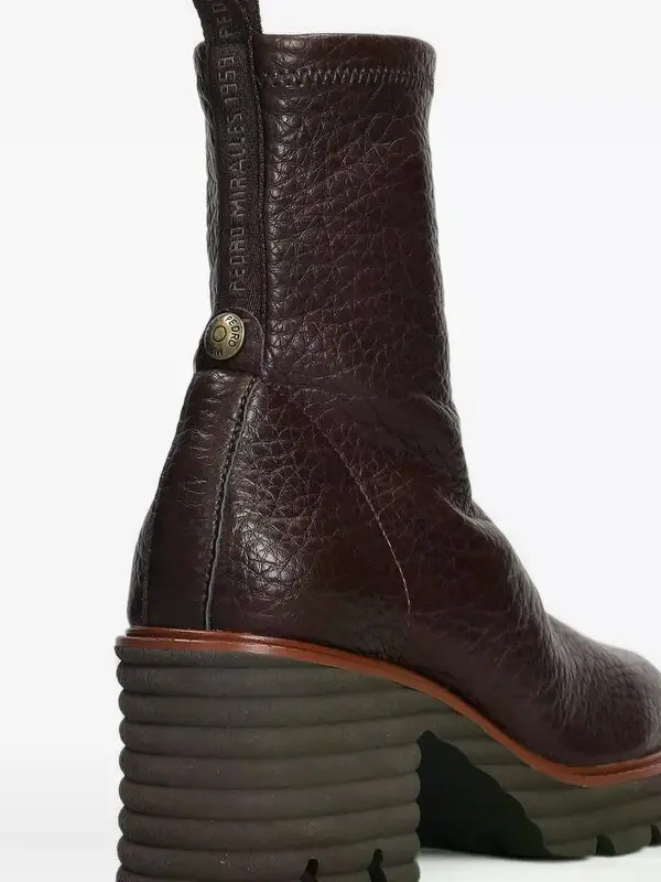 PEDRO MIRALLES Grained-leather Ankle Boots