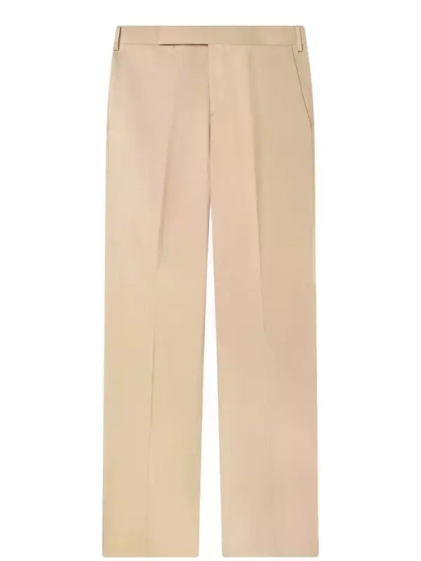 LARDINI Flat-front Twill Trousers