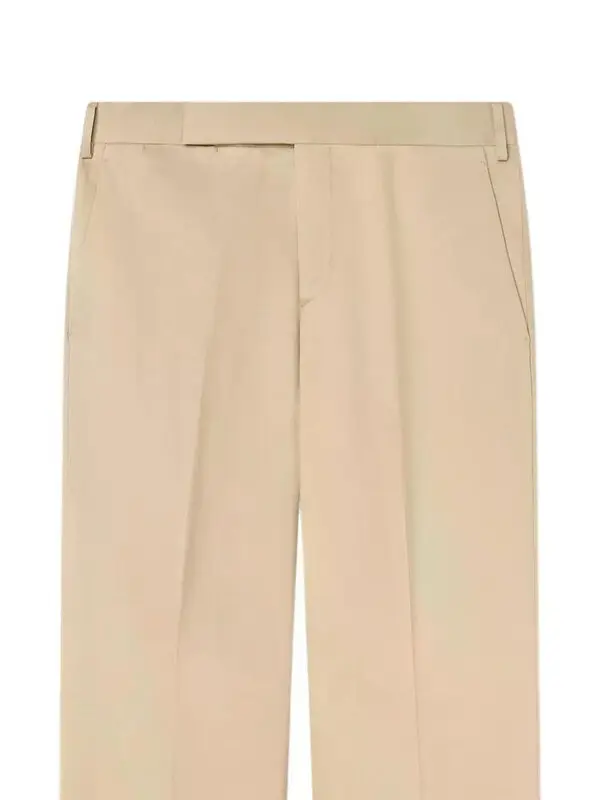 LARDINI Flat-front Twill Trousers