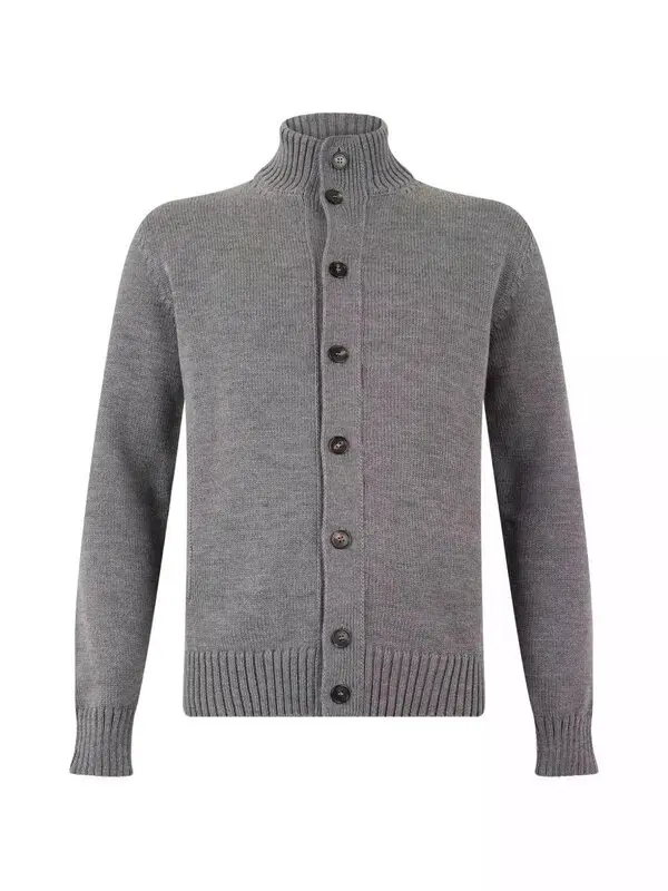 SLOWEAR Button-up Ribbed Cardigan