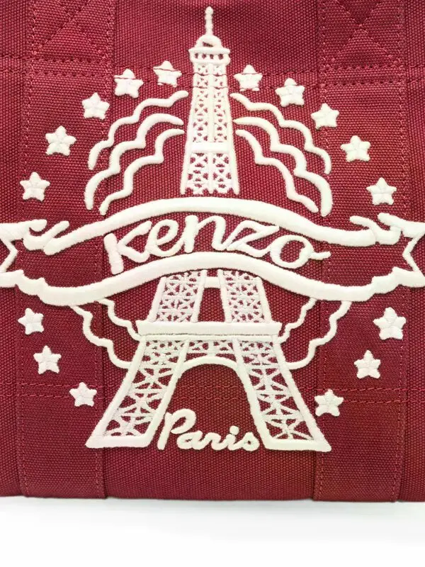 Kenzo Eiffel Tower Embroidered Tote Bag