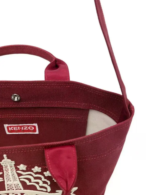 Kenzo Eiffel Tower Embroidered Tote Bag