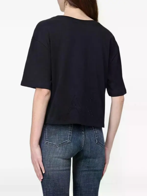 Armani Exchange Rhinestone-embellished T-shirt - Black
