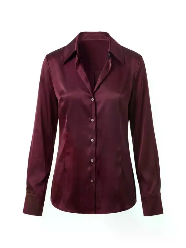 NICHOLAS Paloma Satin-finish Long-sleeve Shirt