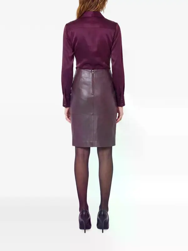 NICHOLAS Paloma Satin-finish Long-sleeve Shirt