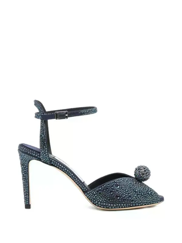 JIMMY CHOO 85mm Sacora Sandals - Blue