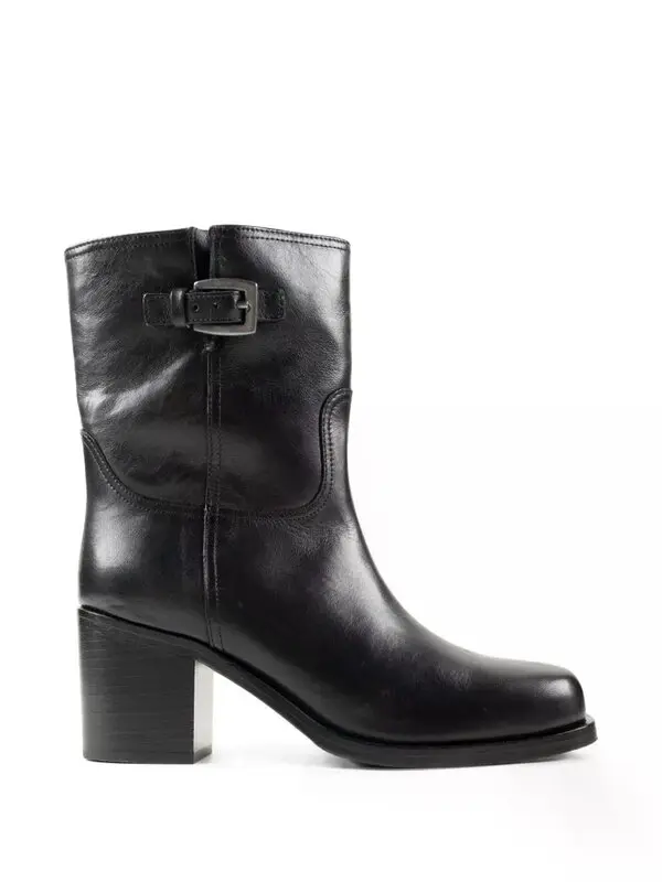 Staud Buckle-detail Block-heel Boots - Black