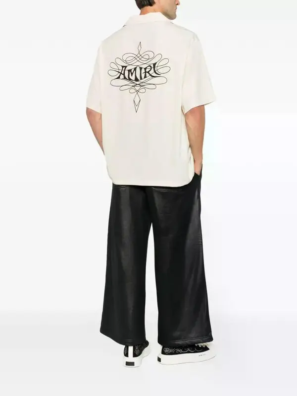 Amiri Logo-print Camp-collar Shirt