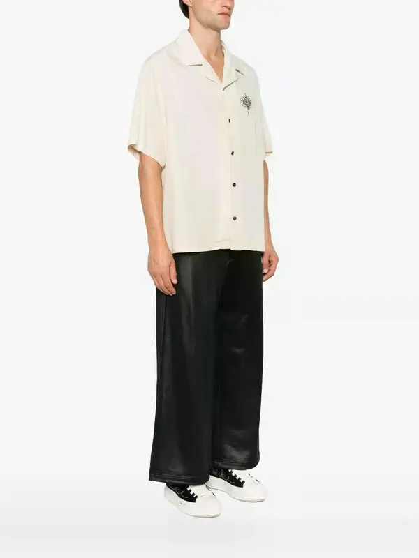 Amiri Logo-print Camp-collar Shirt