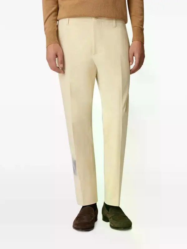 LARDINI Flat-front Cotton-twill Trousers