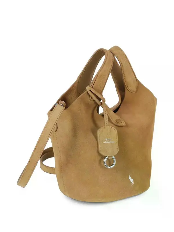 Polo Ralph Lauren Polo Play Suede Small Tote & Crossbody Bag - Neutrals