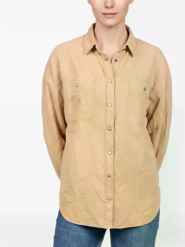 Brunello Cucinelli Snap-button Chest-pocket Shirt - Neutrals