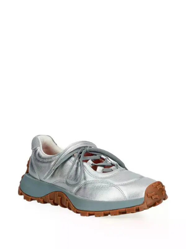 Camper Drift Trail Metallic Leather Sneakers - Grey