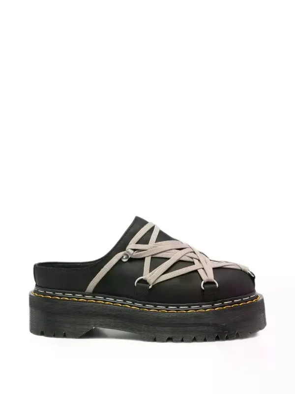 Rick Owens X Dr. Martens Quad Sole Megalace Slip-ons - Black