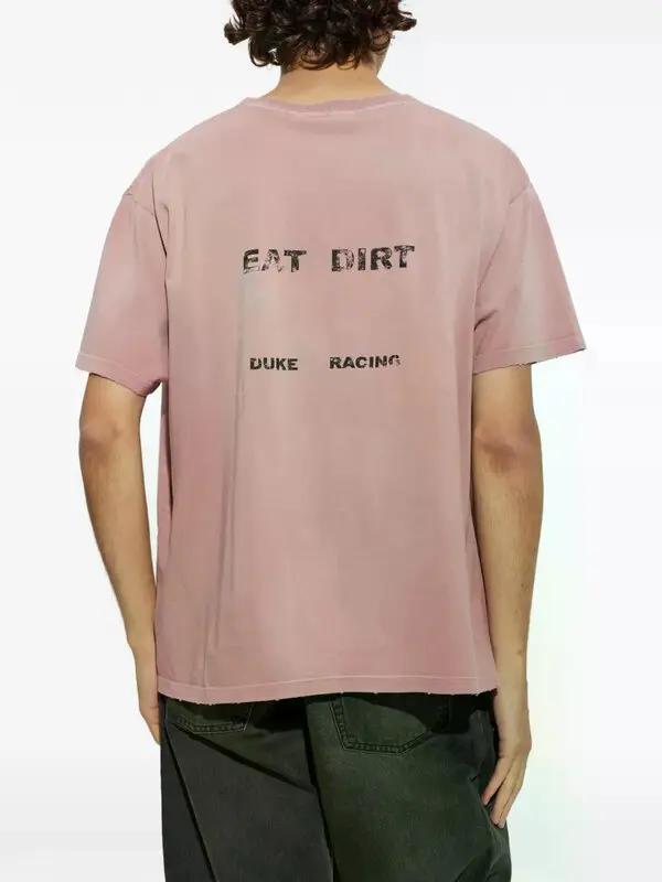 DUKE + DEXTER Dr4 Sketch Graphic-print Distressed T-shirt