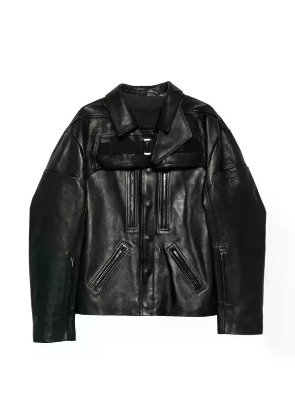 Rick Owens Multi-panelled Layered Leather Jacket