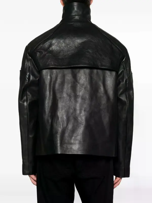 Rick Owens Multi-panelled Layered Leather Jacket