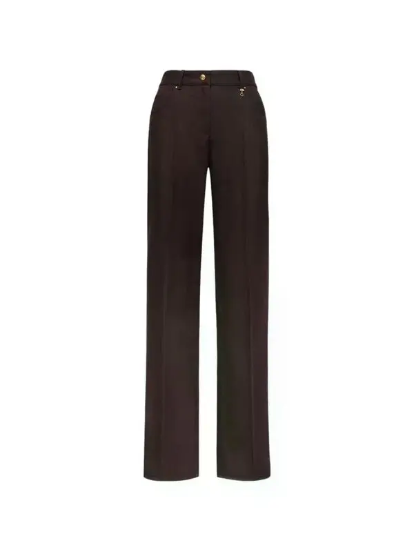 Moncler Pressed-crease Straight-leg Trousers - Brown