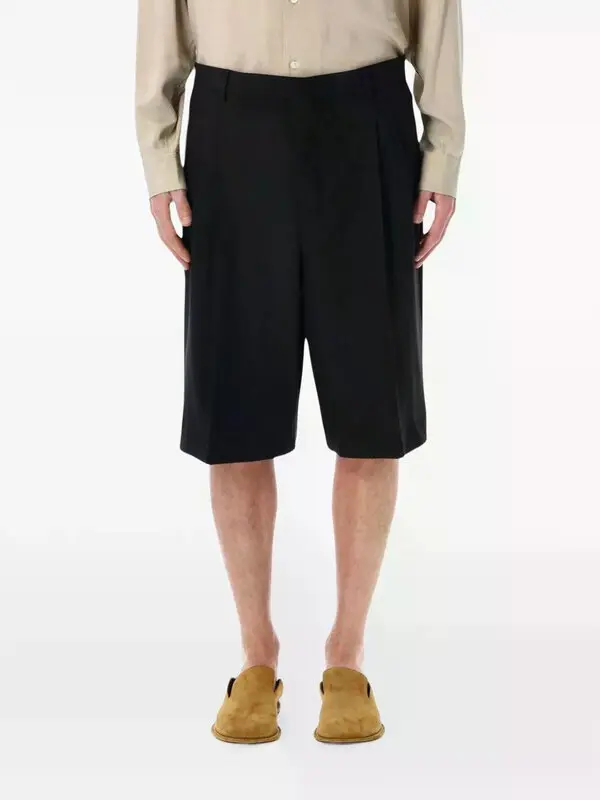 AMI Paris Low-waist Wide-leg Shorts