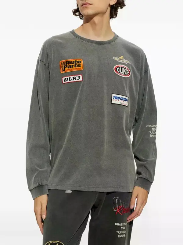 DUKE + DEXTER Dr4 Patch-detail Long-sleeve T-shirt