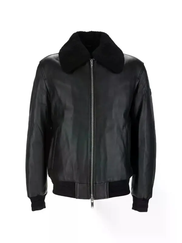 Moose Knuckles Shearling-collar Leather Jacket