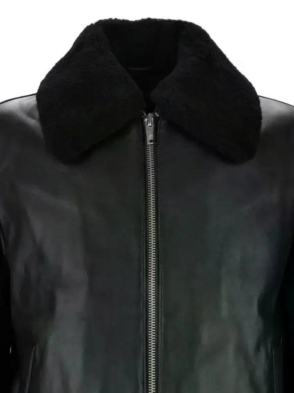 Moose Knuckles Shearling-collar Leather Jacket