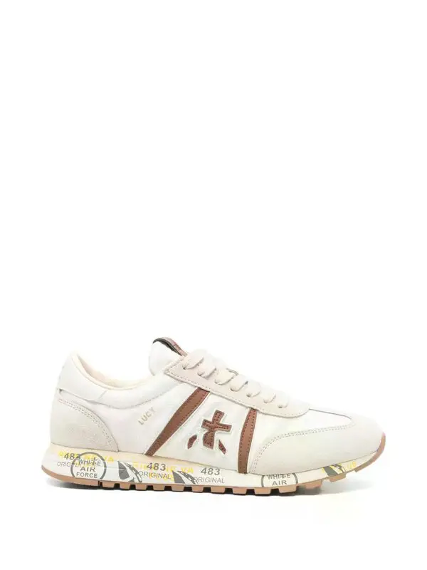 Premiata Lucy Logo-patch Sneakers - Neutrals