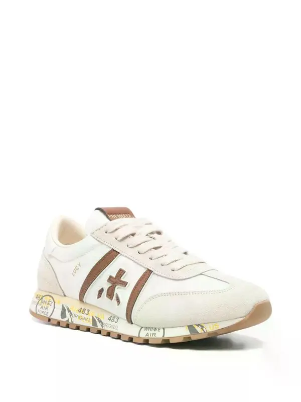 Premiata Lucy Logo-patch Sneakers - Neutrals