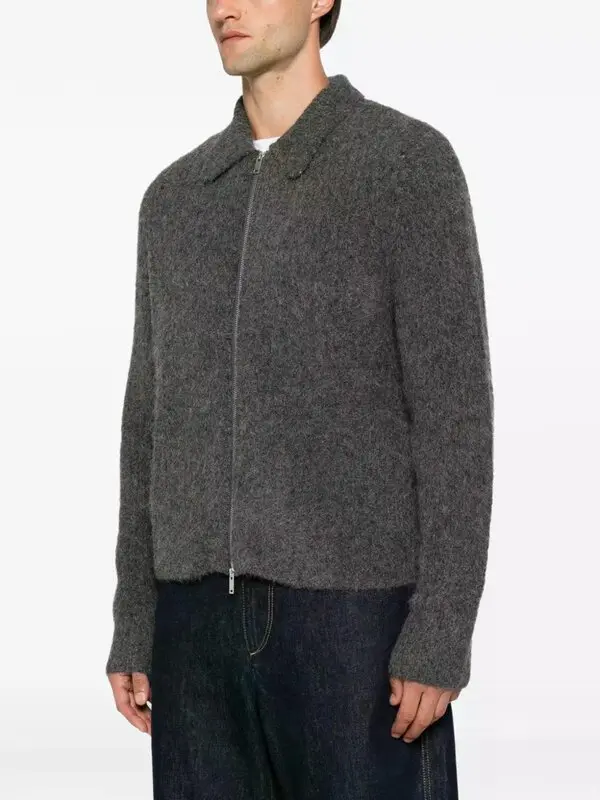 SAMSOE SAMSOE Zip-up Collared Cardigan